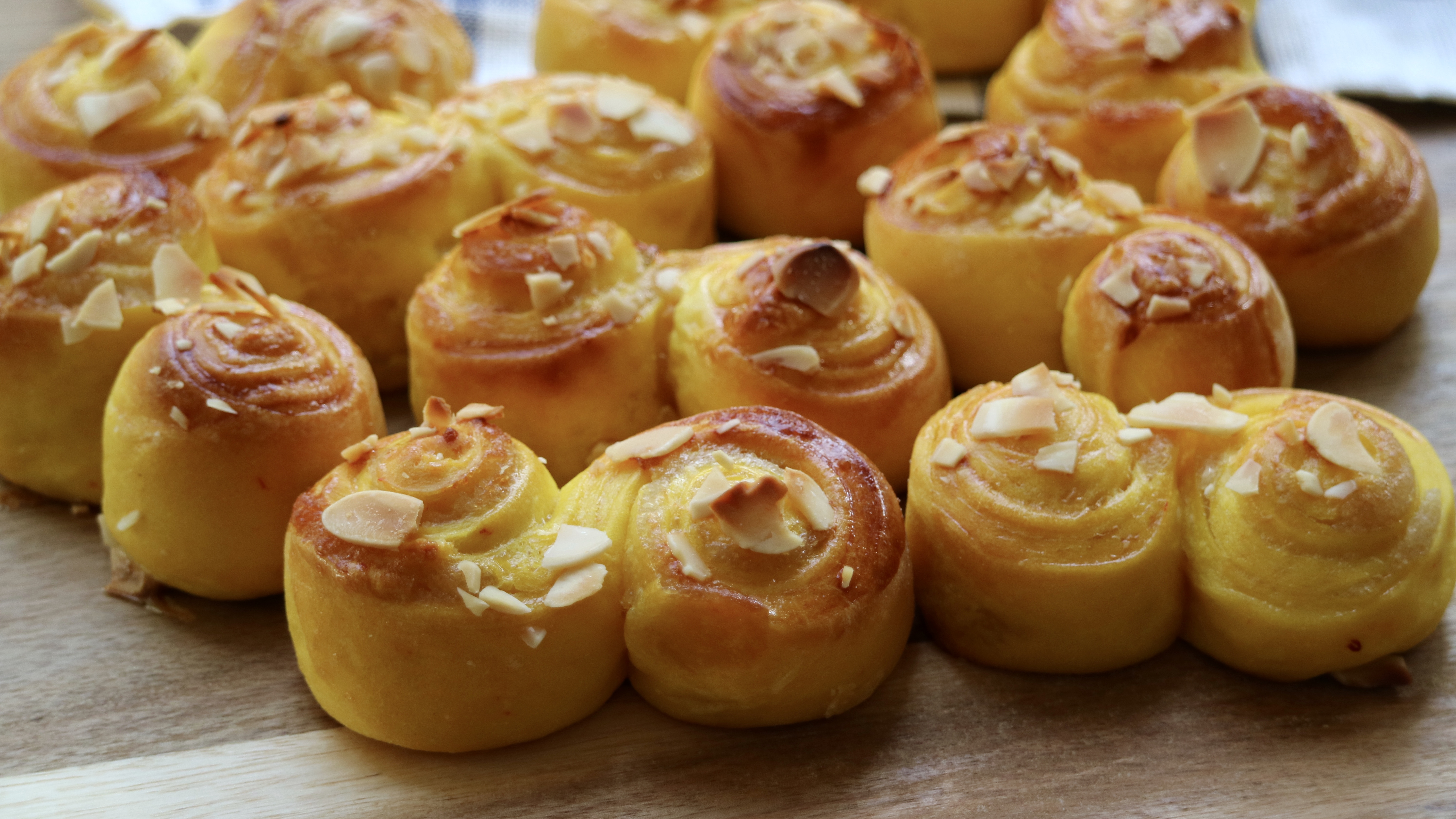 Saffron buns with marzipan – Scandinavian Simple Eating